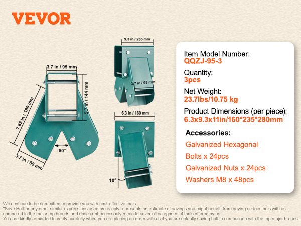 Vevor A Frame Middle Swing Set Brackets Heavy Duty Carbon Steel Swing Set Hardware With 