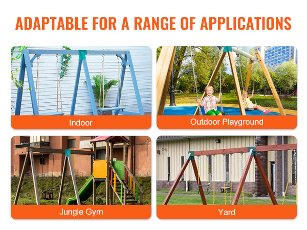 VEVOR A-Frame Middle Swing Set Brackets, Heavy Duty Carbon Steel Swing ...