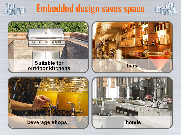 VEVOR Drop in Ice Chest, 18"L x 12"W x 14.5"H Stainless Steel Ice ...