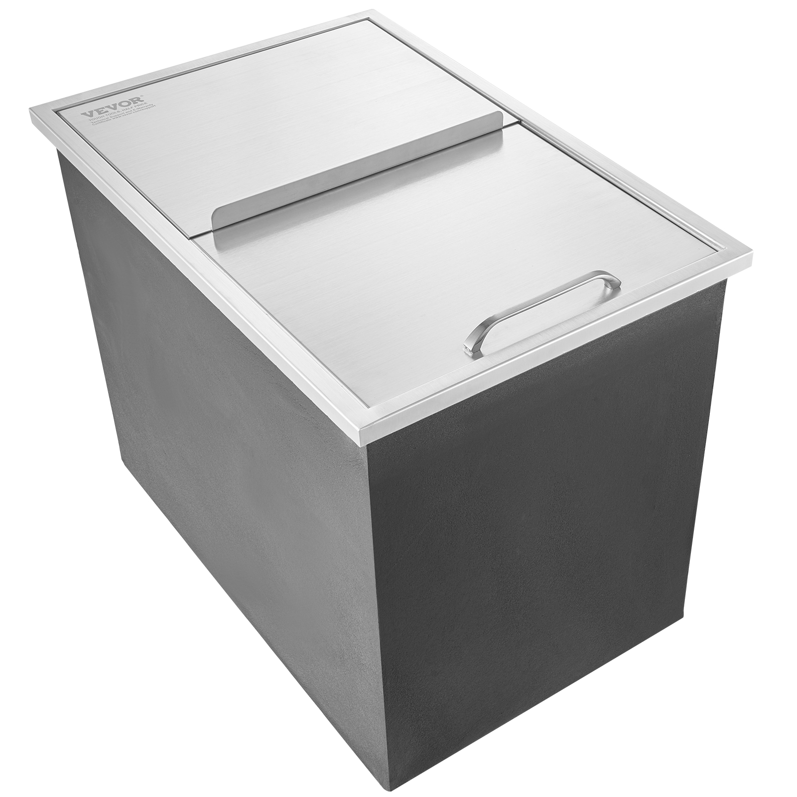 VEVOR Drop in Ice Chest Ice Cooler Stainless Steel Ice Bin w/Cover 13 ...