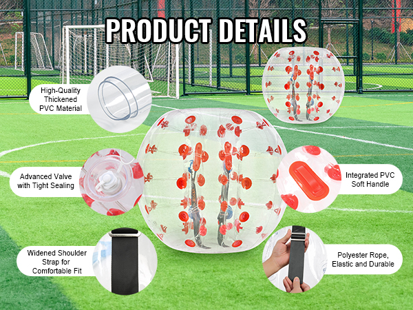 VEVOR Inflatable Bumper Ball 1-Pack, 4FT/1.2M Body Sumo Zorb Balls for ...