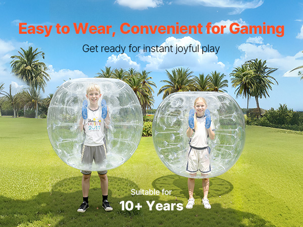 VEVOR Inflatable Bumper Balls 2-Pack, 4FT/1.2M Body Sumo Zorb Balls for ...