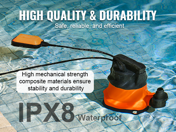 VEVOR Utility Pump, 1 HP, 4000 GPH High Flow, 31 ft Head, Sump Pump ...