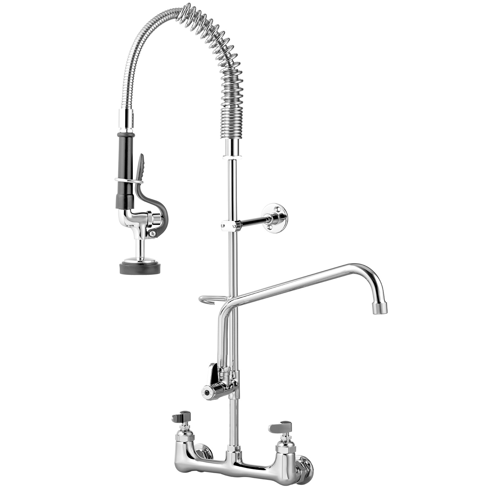 VEVOR Commercial Pre-rinse Faucet Wall Mount Kitchen Sink Faucet 8" w ...
