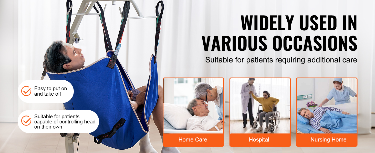 VEVOR Universal Full Body Patient Lift Sling M-Size Hoyer Lift Medical ...
