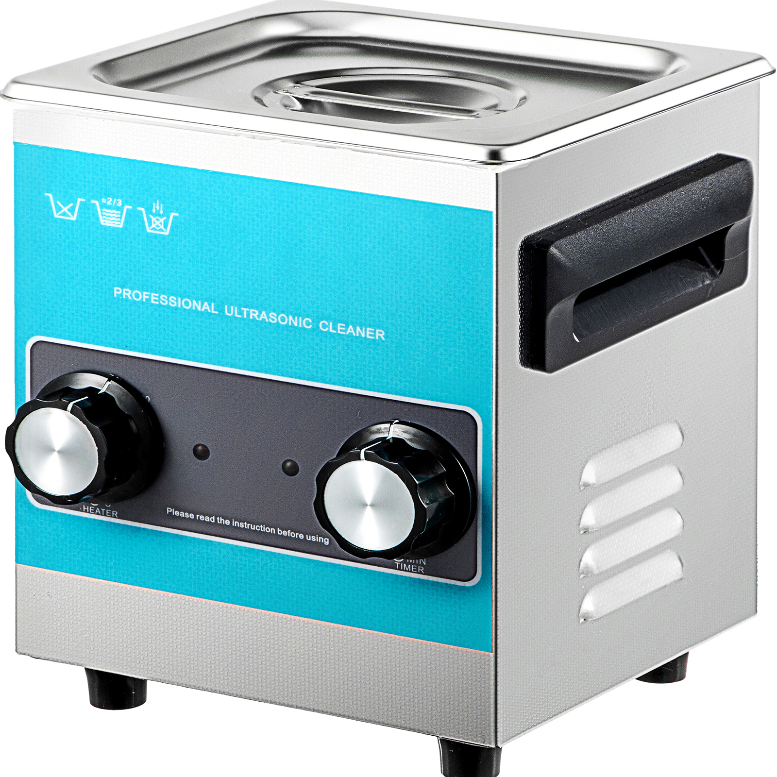 Vevor 2l Ultrasonic Cleaner Knob Control 304 Stainless Steel For ...