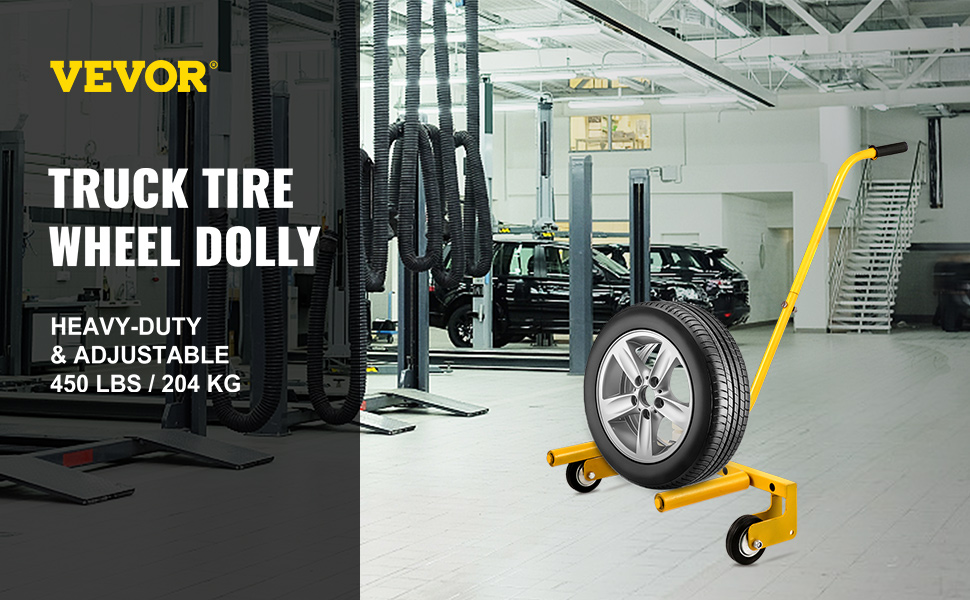Vevor Carro De Montaje De Ruedas Carro Dos Ruedas Neumáticas Capacidad ...