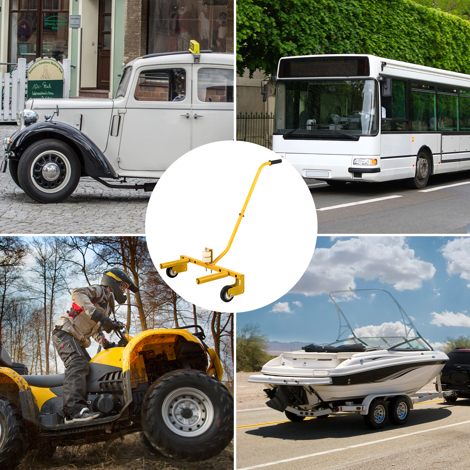 Vevor Carro De Montaje De Ruedas Carro Dos Ruedas Neumáticas Capacidad ...