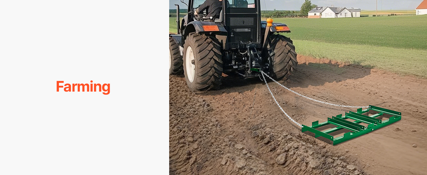 VEVOR Drag Harrow 4 ft Heavy Duty Tow Behind Drag Harrow Driveway ...