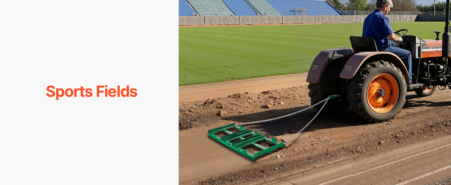 VEVOR Drag Harrow 4 ft Heavy Duty Tow Behind Drag Harrow Driveway ...