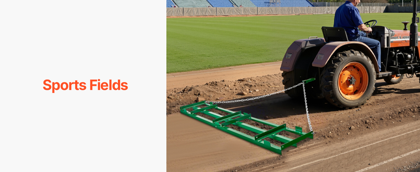 VEVOR Drag Harrow, 8 ft Heavy Duty Tow Behind Drag Harrow with ...