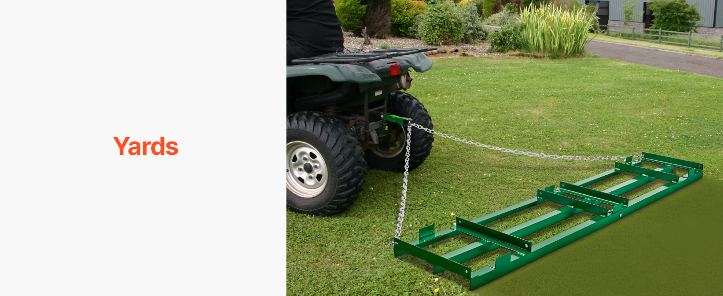 VEVOR Drag Harrow, 8 ft Heavy Duty Tow Behind Drag Harrow with ...