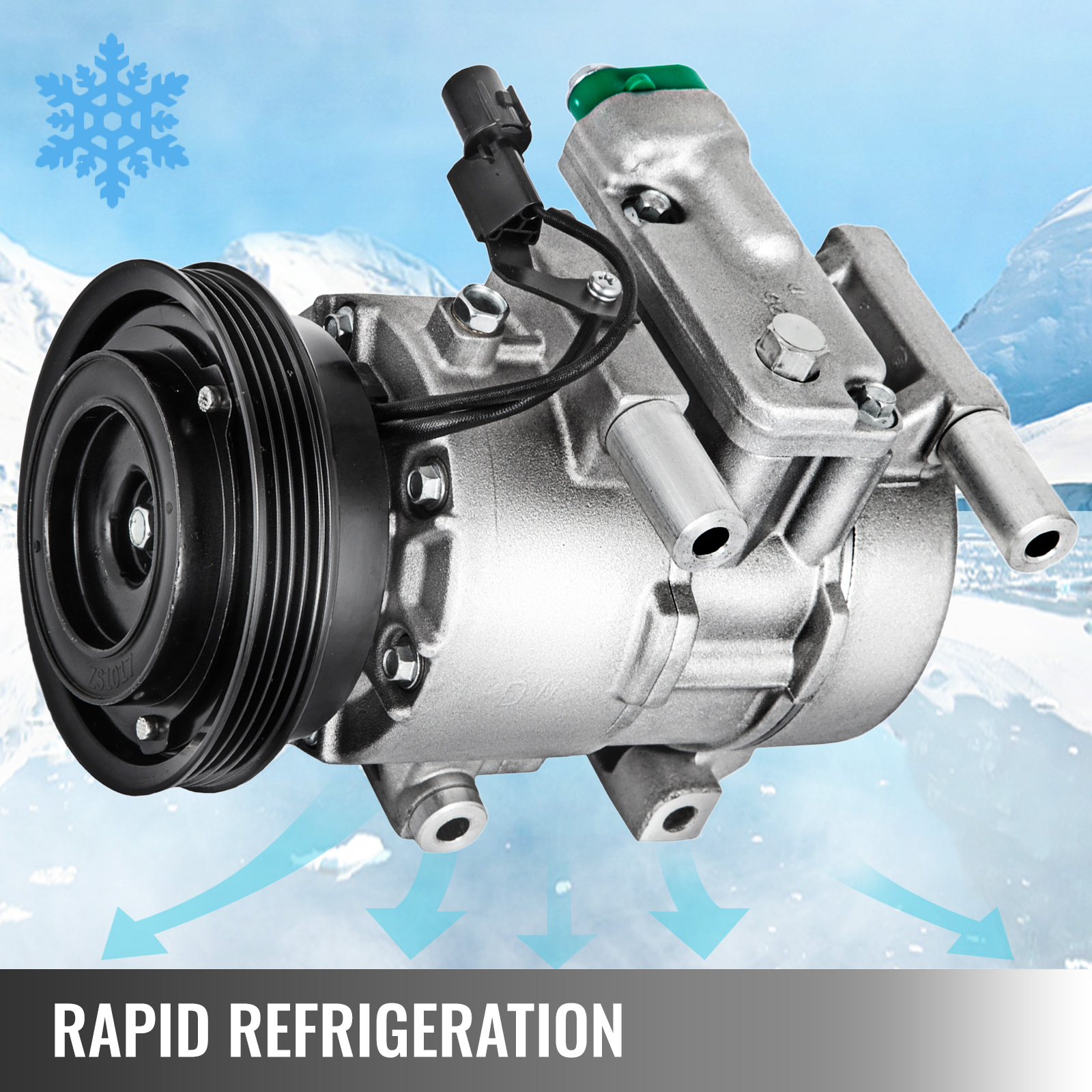 VEVOR CO 10980C Universal Air Conditioner AC Compressor 2007 2008 2009 ...