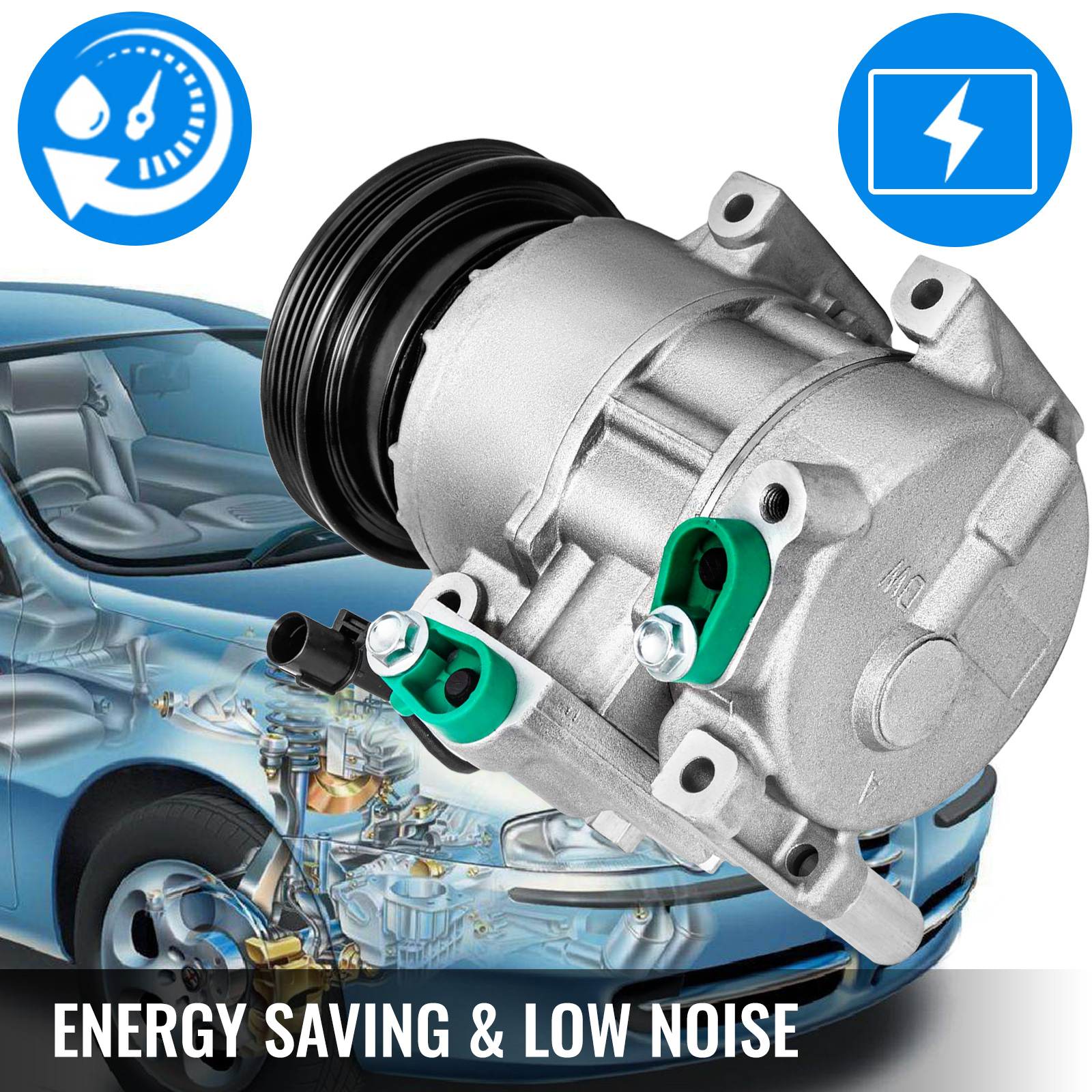 VEVOR CO 10980C Universal Air Conditioner AC Compressor 2007 2008 2009 ...