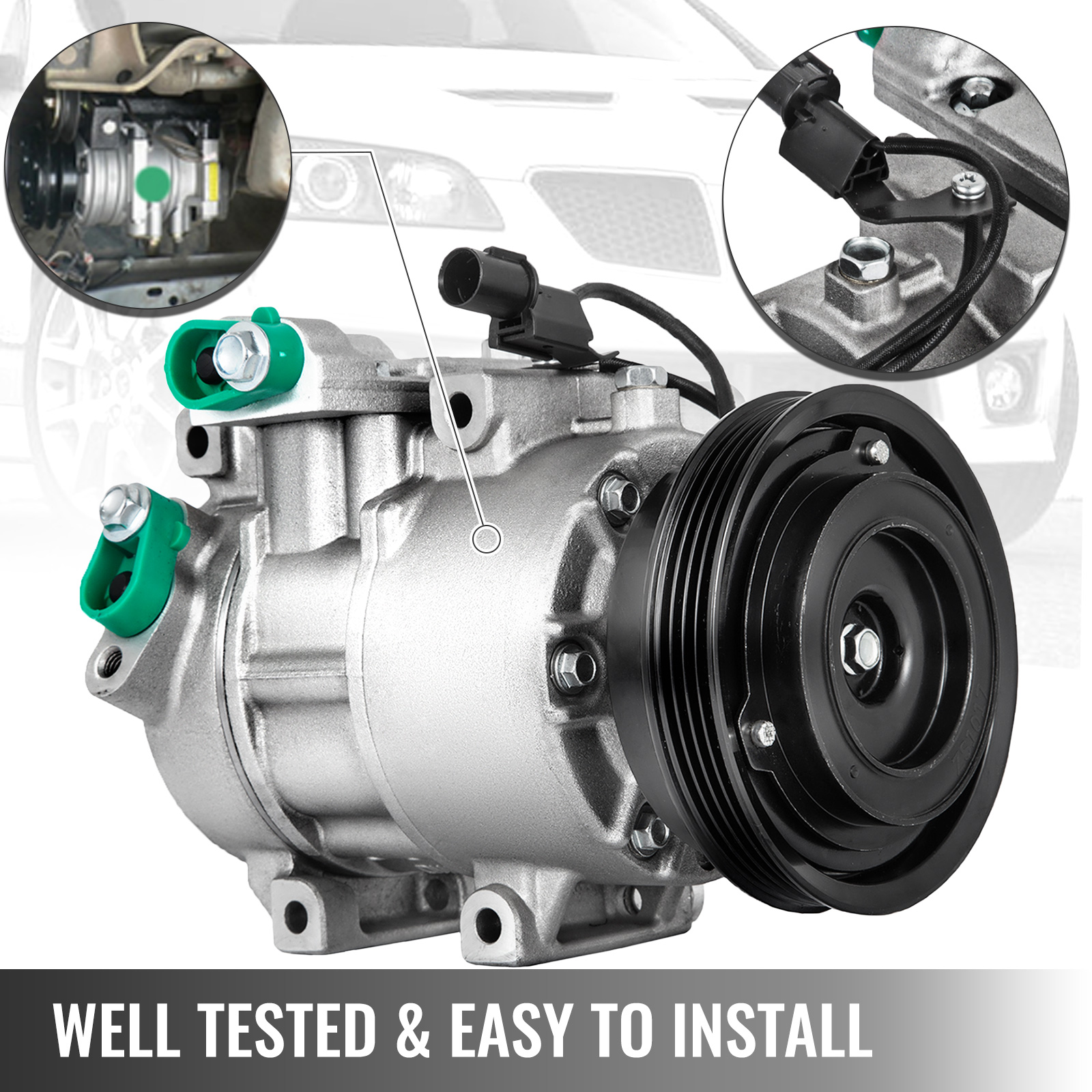 VEVOR CO 10980C Universal Air Conditioner AC Compressor 2007 2008 2009 ...