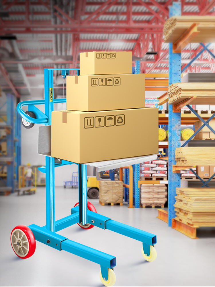 VEVOR Manual Winch Stacker, 4.7" - 57" Height Range, 23.6" Length x 19. ...
