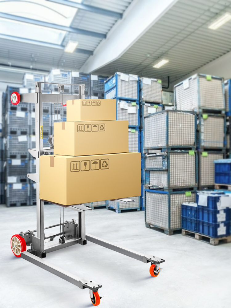 VEVOR Manual Winch Stacker Material Lift 63" Max Height 551 lbs ...