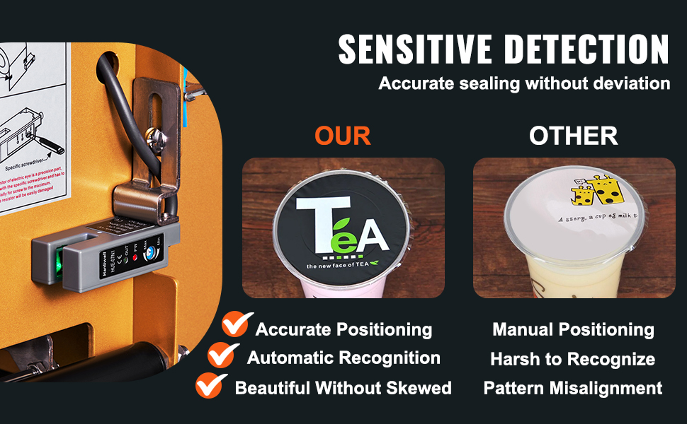 VEVOR helautomatisk koppförseglingsmaskin, 500-650 koppar/h ...