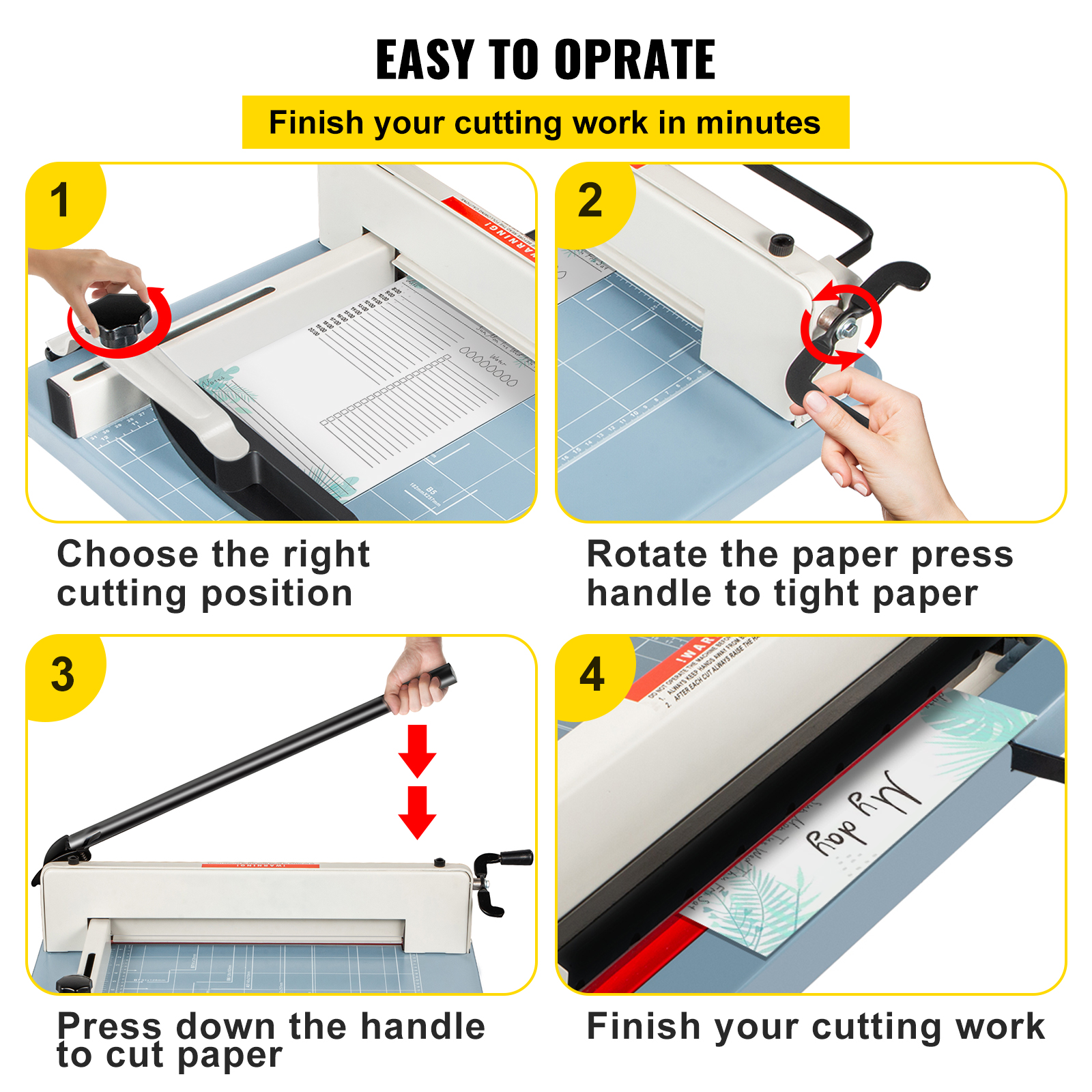 VEVOR Industrial Paper Cutter Heavy Duty Paper Cutter 12"/17" for A4/A3 ...