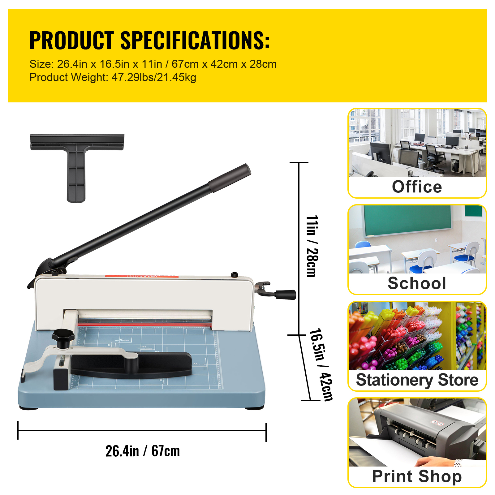 Industrial Paper Cutter Heavy Duty Paper Cutter 12"/17" for A4/A3 Paper ...