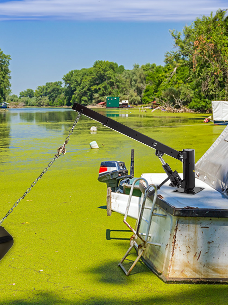 VEVOR Davit Crane 1000lbs Pickup Truck Crane 360°Swivel Design ...