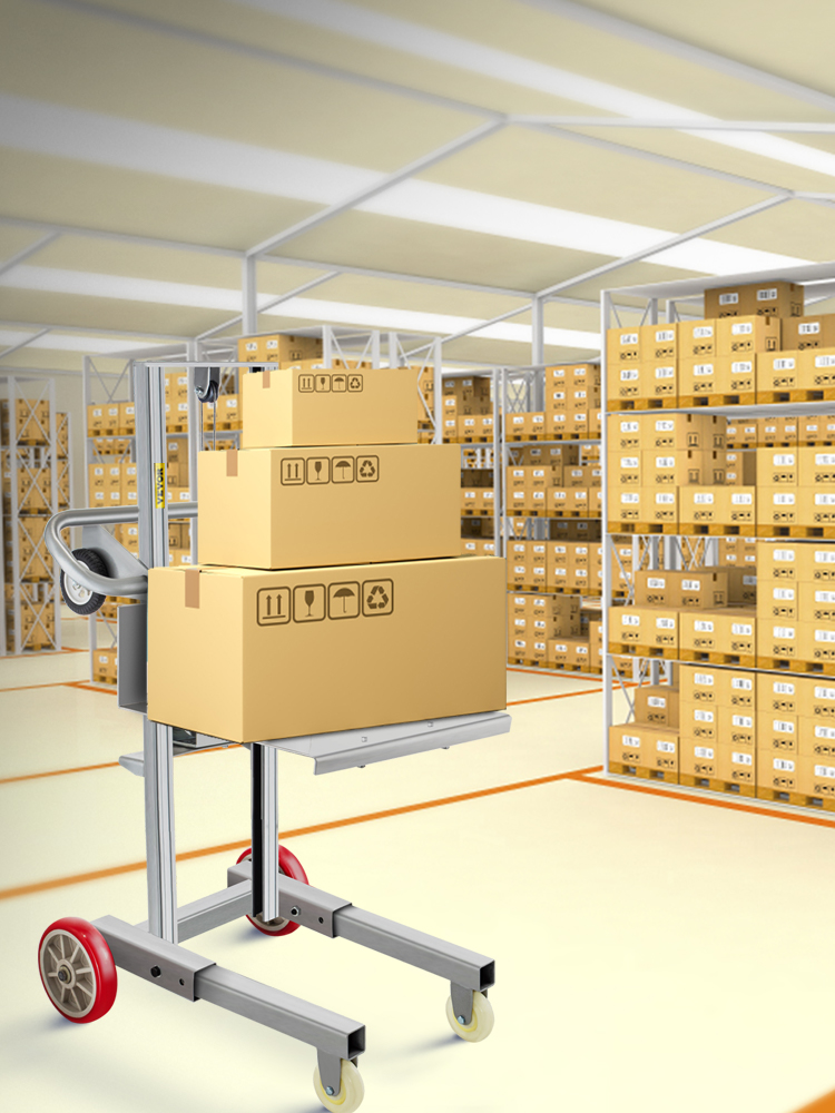 VEVOR Manual Winch Stacker, 4.7" - 57" Height Range, 23.6" Length x 19. ...