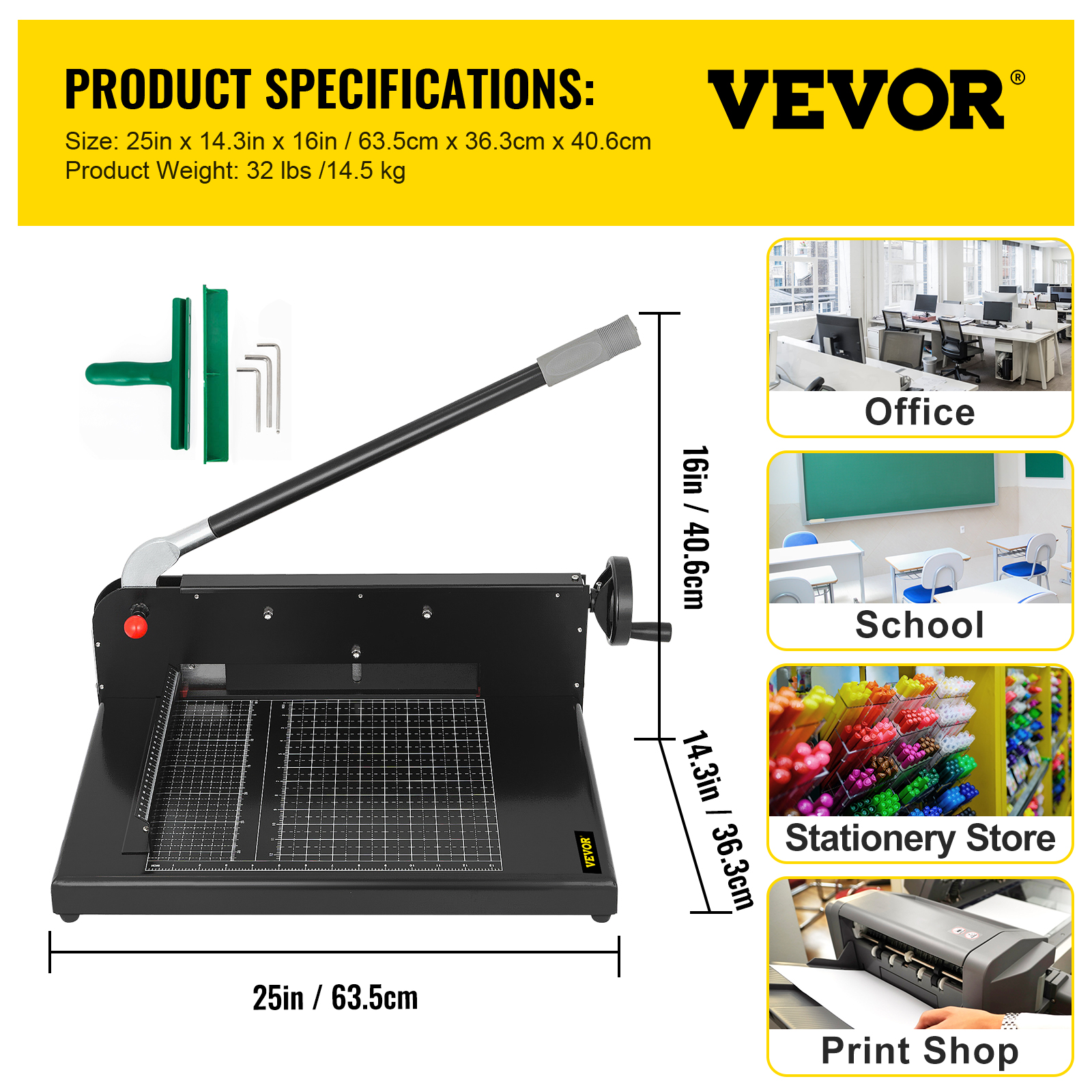VEVOR Industrial Paper Cutter Heavy Duty Paper Cutter 12"/17" for A4/A3 ...