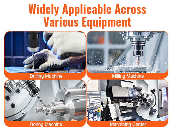 VEVOR 13 pcs Precision R8 Collet Set, 1/8'' - 7/8'', 45# Alloy Steel ...