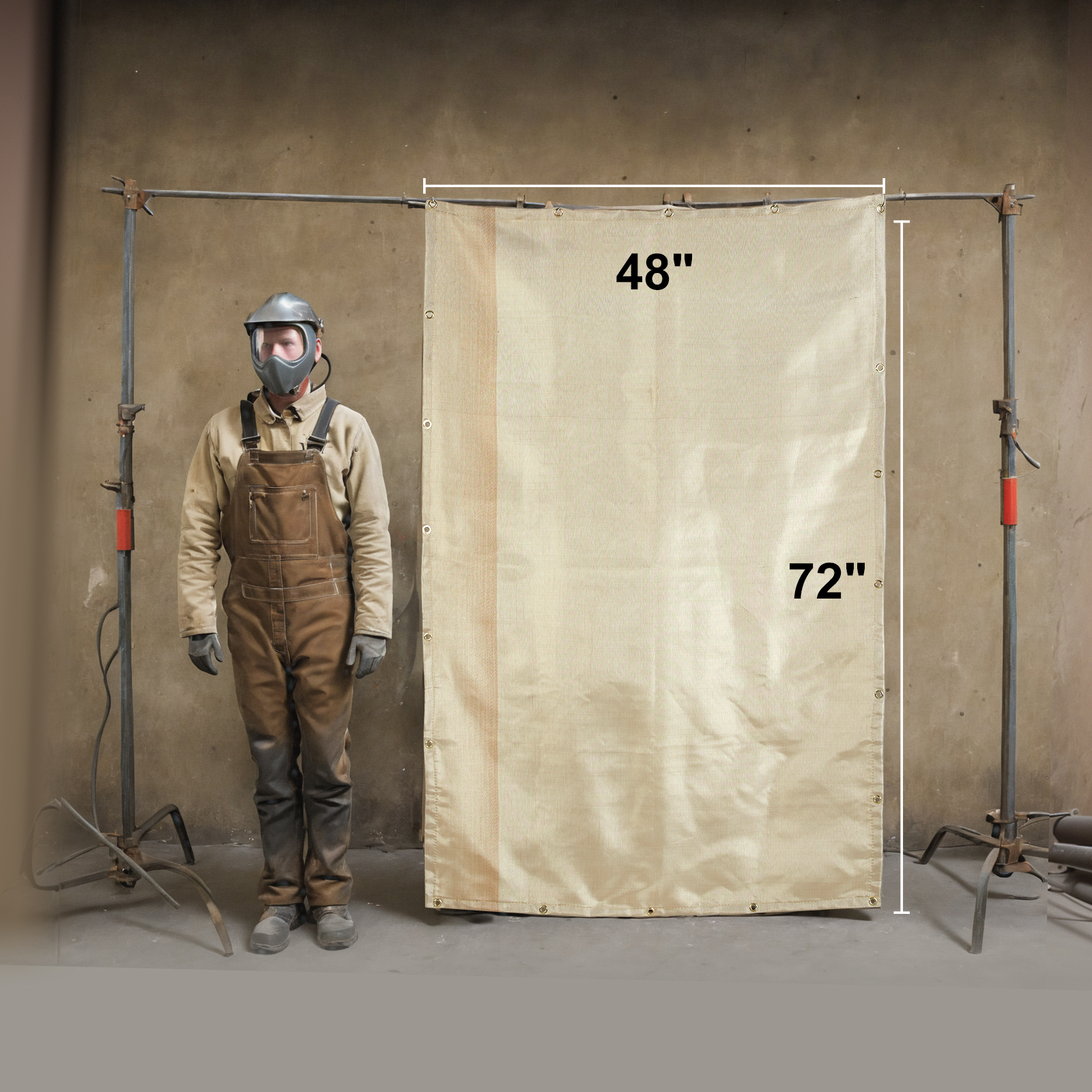 VEVOR 48"x72" Welding Blankets Heat Treated Fiberglass Welding Mat ...