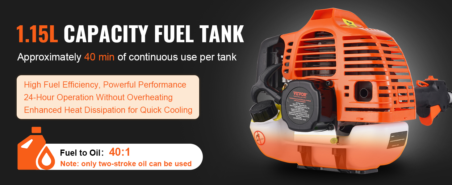 VEVOR 6-in-1 Multi-Functional Trimming Tools Gas Hedge Trimmer 33CC Weed Eater | VEVOR US