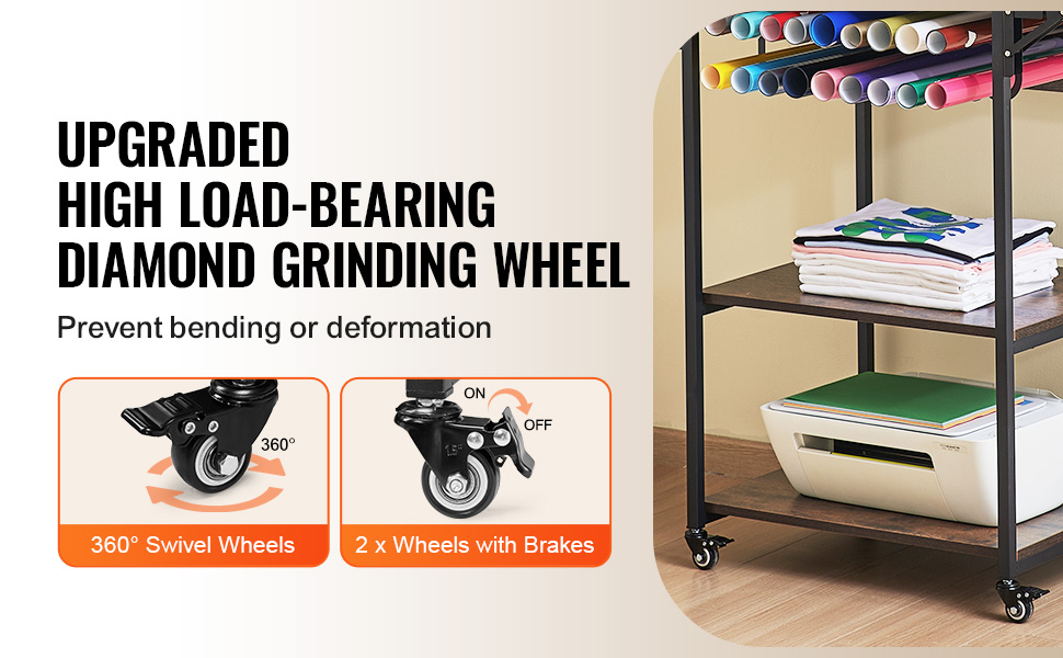 VEVOR Heat Press Table 3Tier Movable Heat Press Stand Foldable with ...