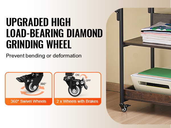 VEVOR Heat Press Table with Charging Station 3 Tier Movable Heat Press ...