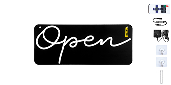 VEVOR LED Open Sign, 22" x 9" Neon Open Sign for Business, Adjustable ...