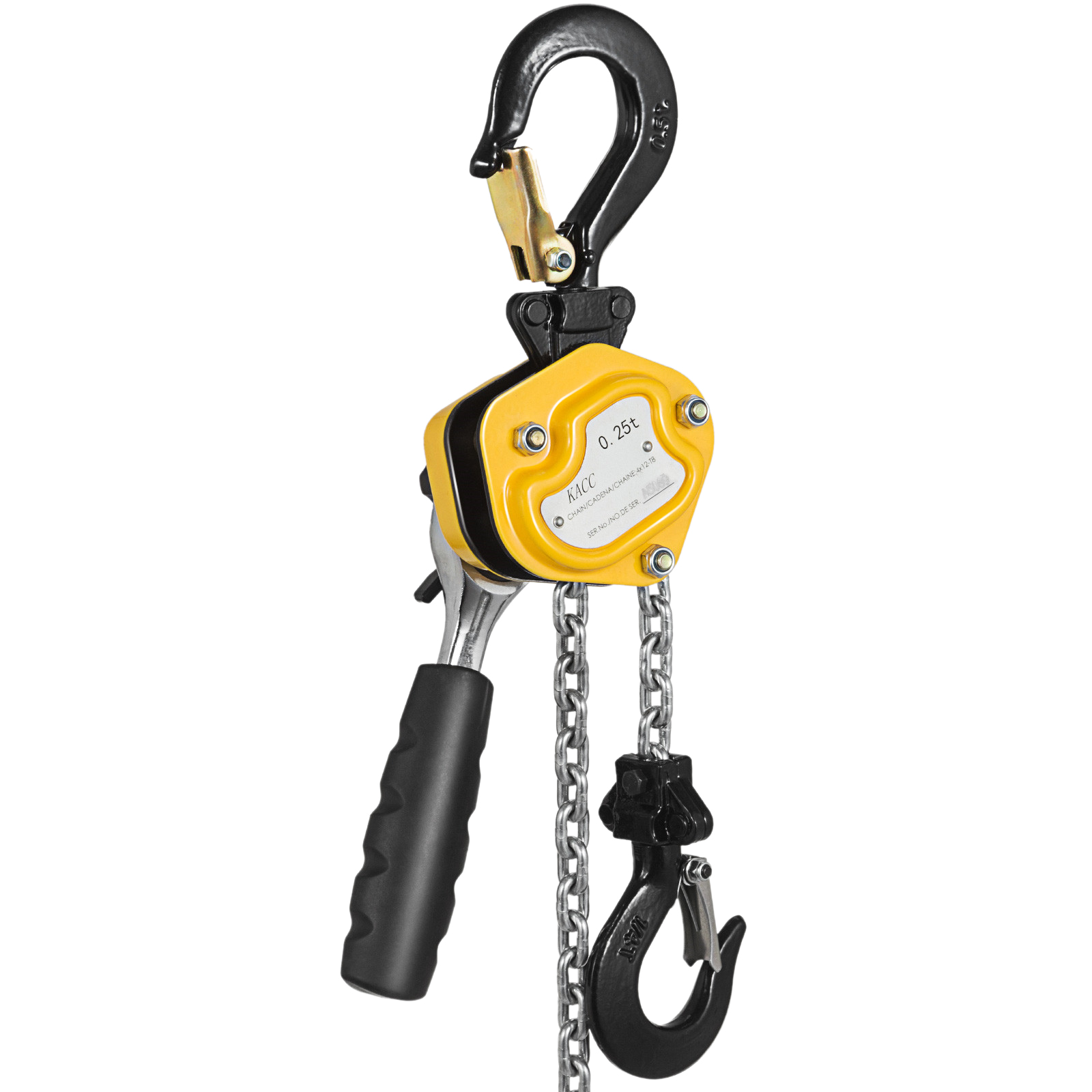 550lbs 20ft Lever Hoist Chain Hoist Yellow Heavy Duty 6m Power Plants ...
