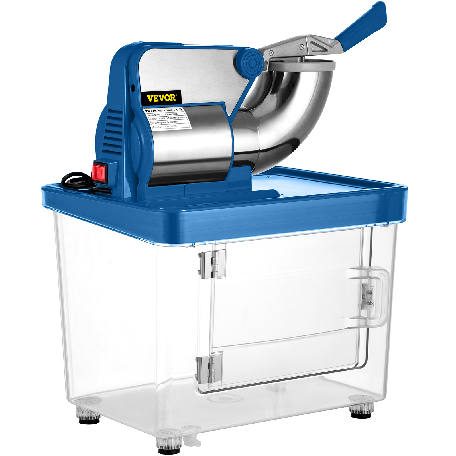 400-500LBS/H Commercial Snow Cone Machine Electric Ice Shaver Ice ...