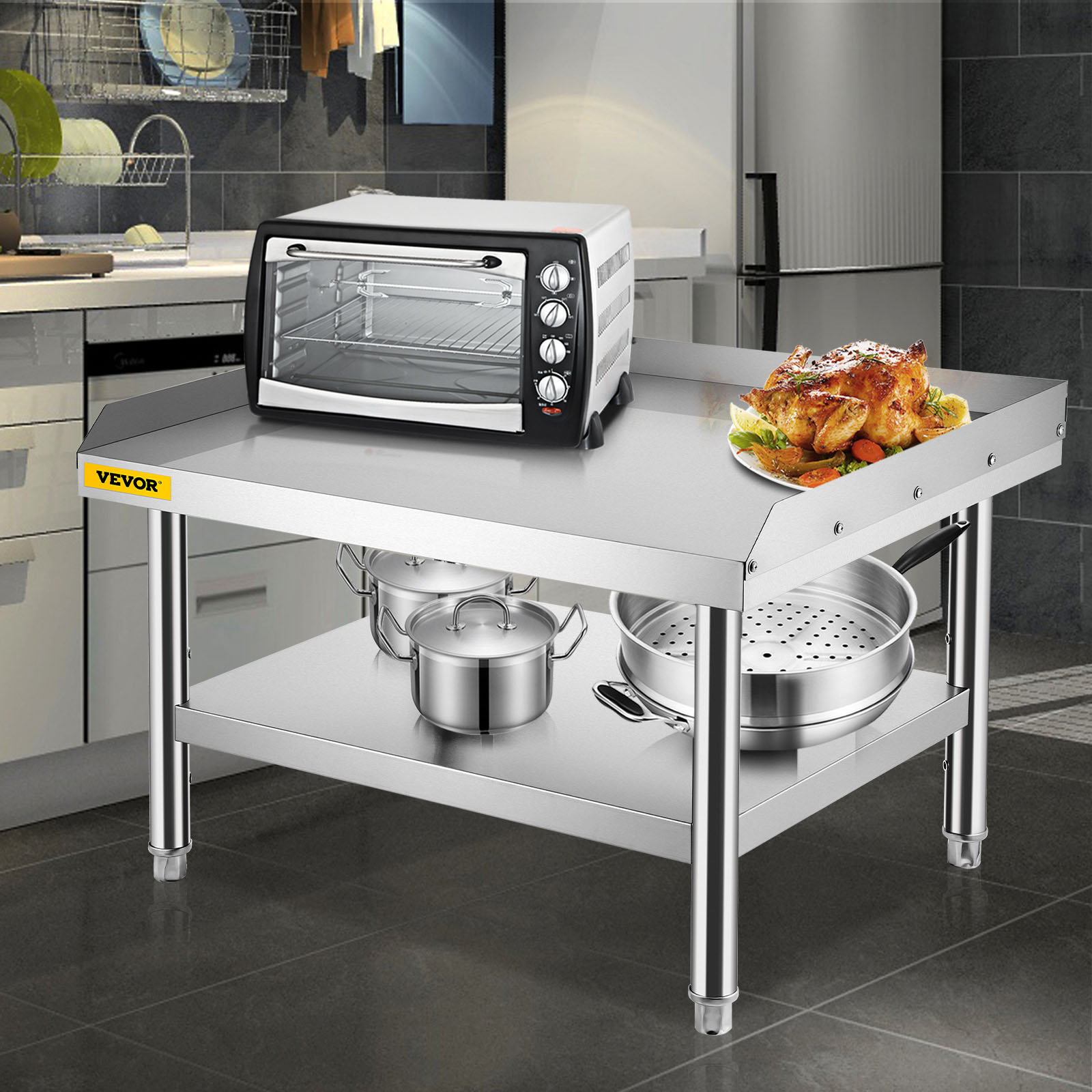 Stainless Steel Table for Prep & Work Kitchen Equipment Stand 24/36/48 ...