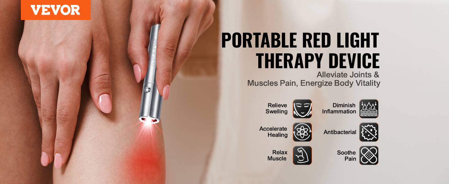 VEVOR Red Light Therapy Device for for Body, Red & Near Infrared Light ...