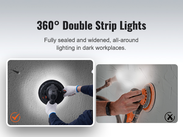 VEVOR Drywall Sander, 800W Electric Sander with 12 Sanding Discs ...