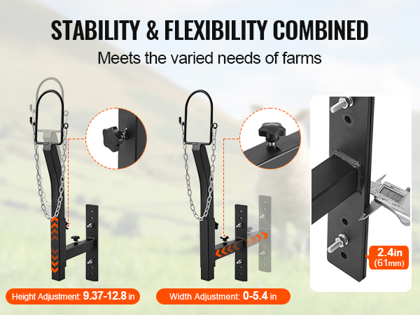 VEVOR Livestock Trimming Stand, Goat & Sheep Stand 9.37-12.8 inch ...