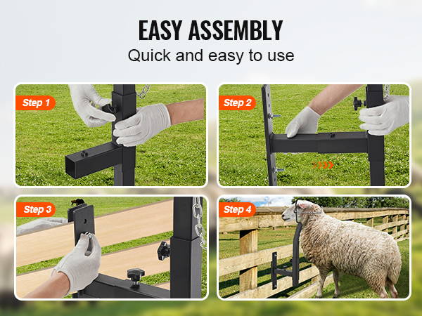 VEVOR Livestock Trimming Stand, Goat & Sheep Stand 9.37-12.8 inch ...