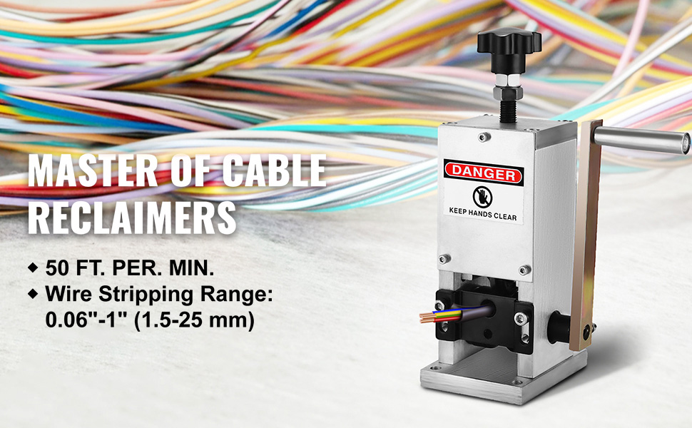 Mophorn Wire Stripping Tool 1.5-25mm Cable Wire Stripping Machine with ...