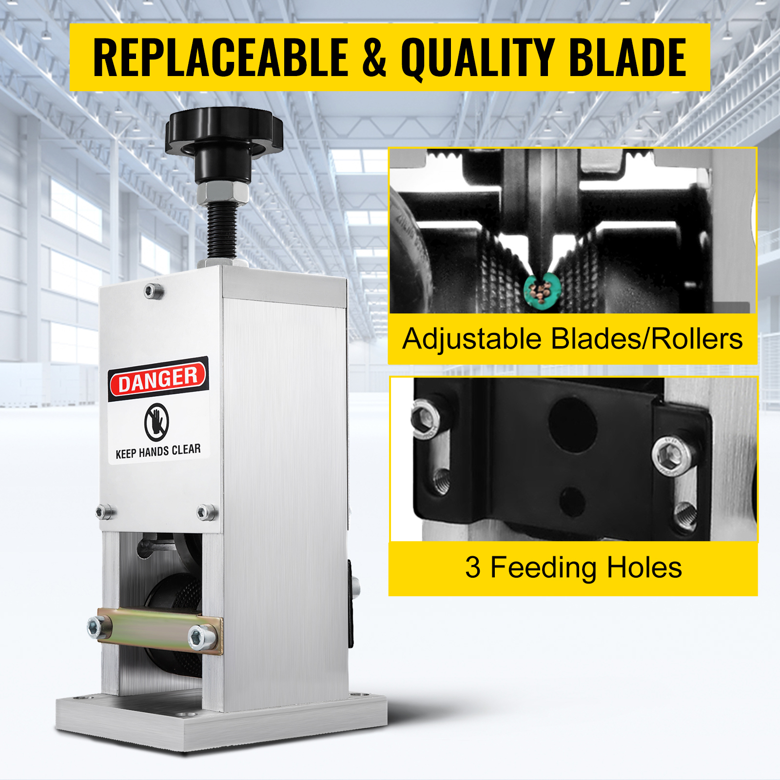 Mophorn Wire Stripping Tool 1.5-25mm Cable Wire Stripping Machine with ...