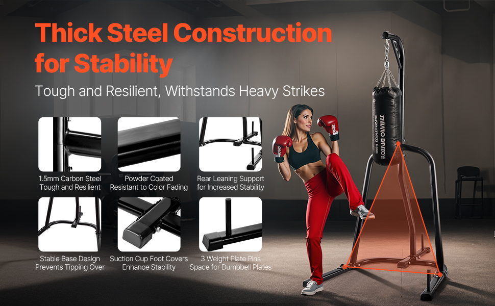 Heavy Duty Punching Bag Frame Boxing Punching Stand Steel for Gym ...