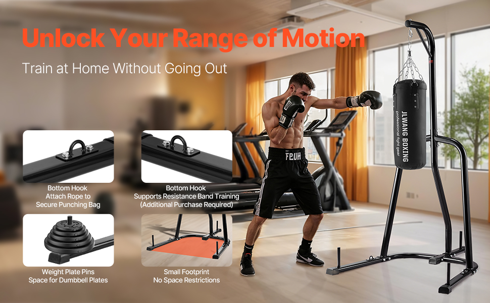 Heavy Duty Punching Bag Frame Boxing Punching Stand Steel for Gym ...