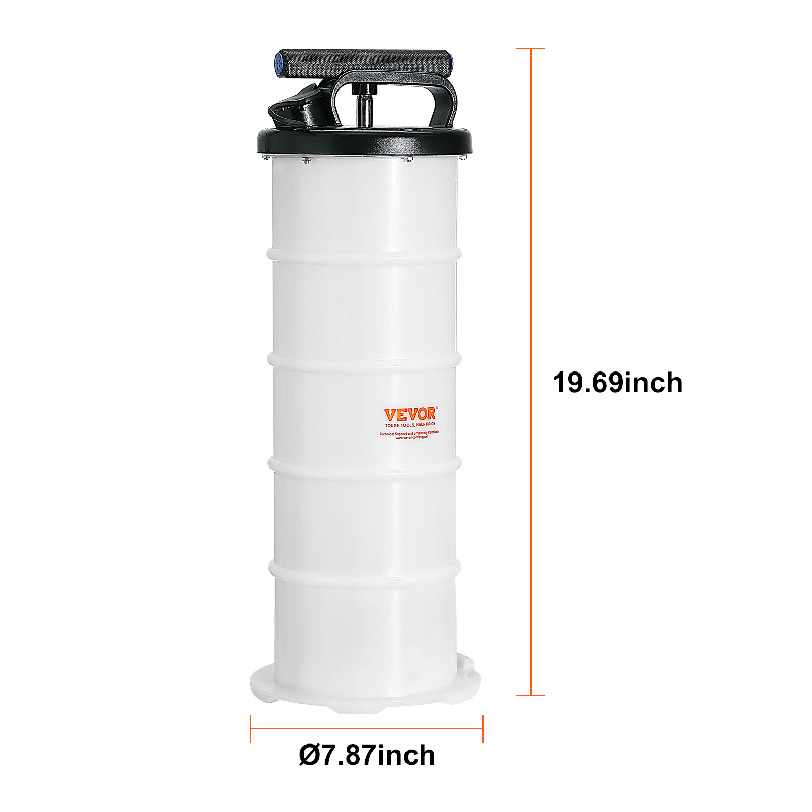 VEVOR Fluid Extractor, 1.74 Gallons (6.5 Liters), Manual Hand-Operated ...