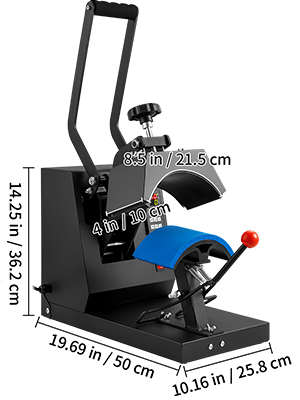 VEVOR Hat Heat Press, 4-in-1 Cap Heat Press Machine, 6x3inches ...