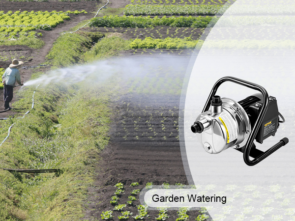 VEVOR Shallow Well Pump Portable Garden Water Jet Pump 1.5HP 1200GPH ...