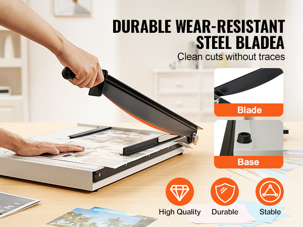 VEVOR Paper Cutter, Guillotine Trimmer, 18" Cut Length, 20 Sheets ...