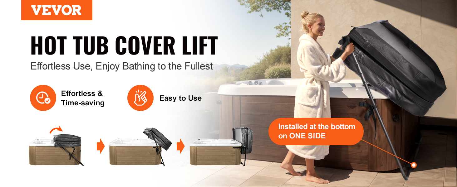 VEVOR Whirlpool-Abdeckungslift, Spa-Abdeckungslift Coverlifter, Höhe 80 ...