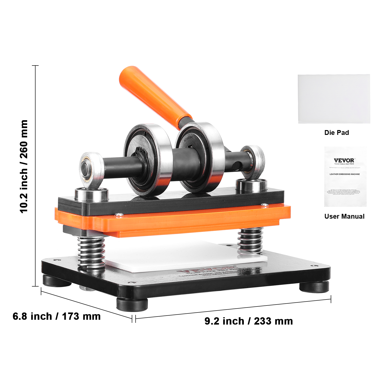 VEVOR Machine a Decouper du Cuir 180 x 100 mm Capacite 1,5 T Presse de ...